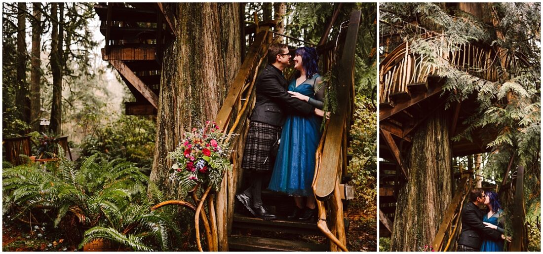 Fall Treehouse Wedding | Treehouse Point | GSquared Weddings Photography